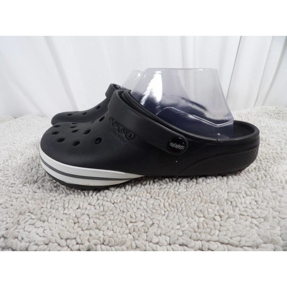CROCS | Shoes | Jibbitz By Crocs Kilby Unisex Adults Black Perforated Clog Shoes Size Us M6 W8 ...